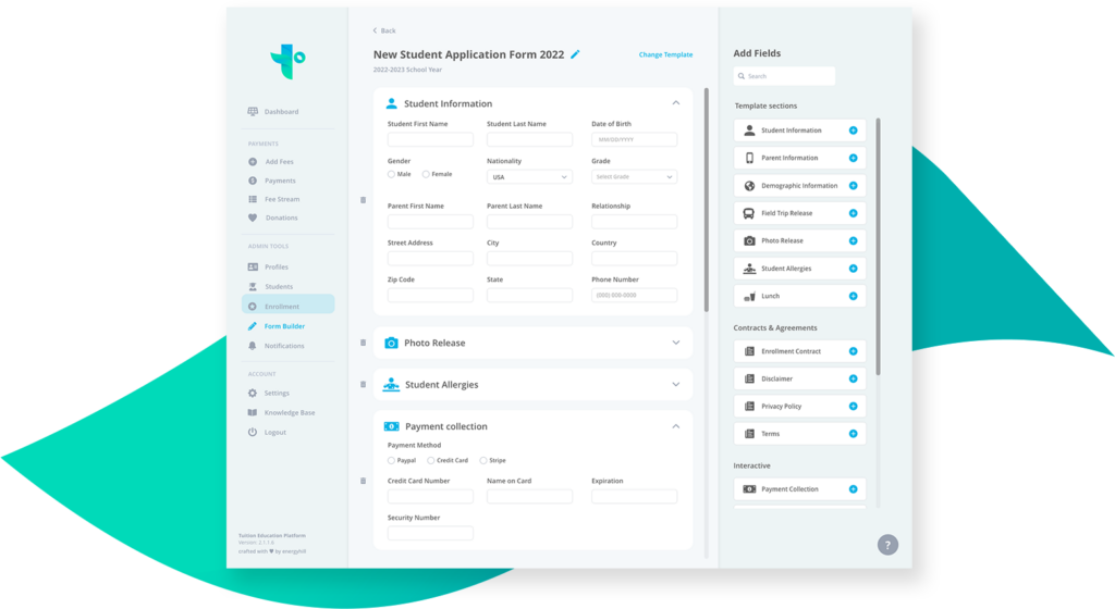 An Intuitive Form Builder for your Organization | TuitionEP