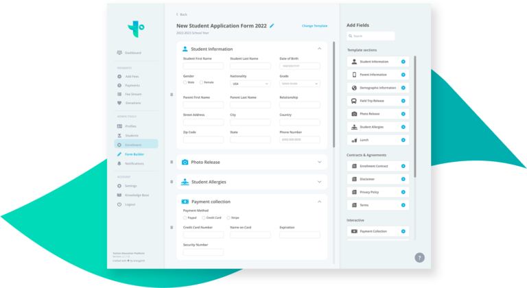 An Intuitive Form Builder for your Organization | TuitionEP